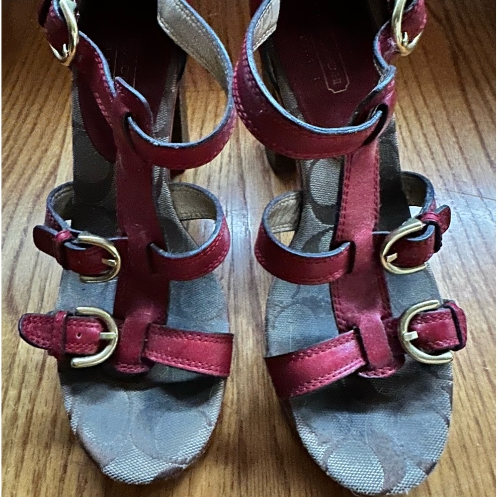 Coach Red Leather Heels - Gem